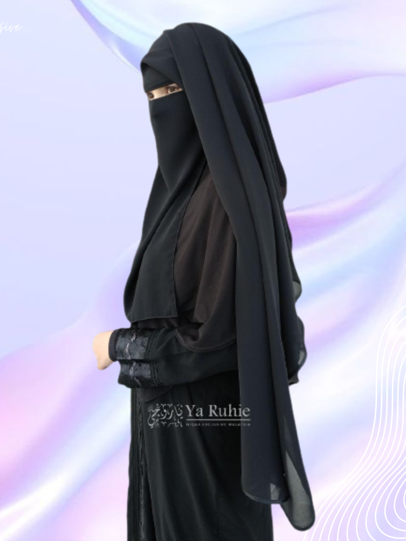Niqab 2 Layer Labuh Tag Capal 🇲🇾 NIQAB SARAH YA RUHIE 🇲🇾 | Shopee Malaysia