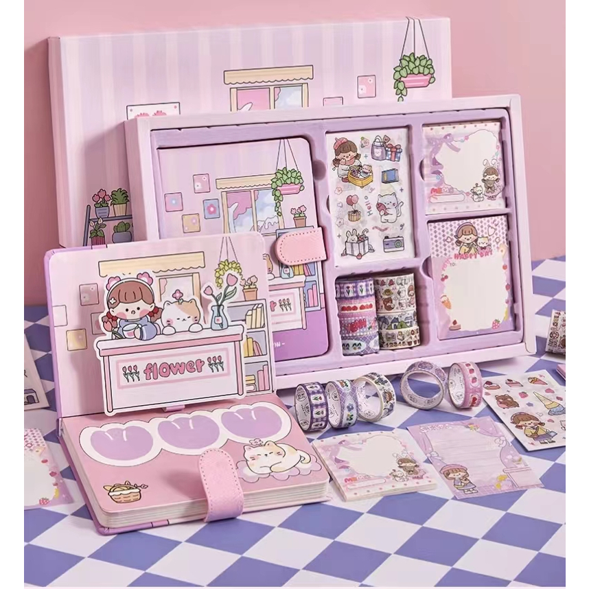 Notebook Set/Cute Journal Set/ Gift for Girl/ Diary Set/ Notebook Box ...