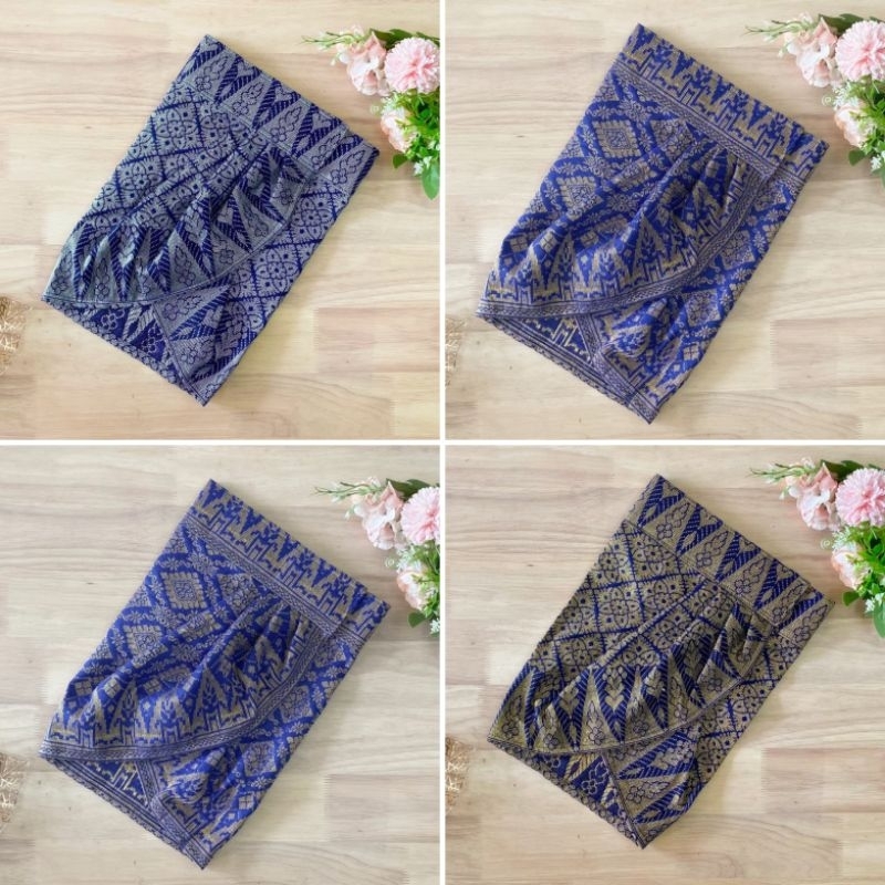 Sampin Instant Andika Songket Bunga Penuhi Navy Blue saiz budak ...