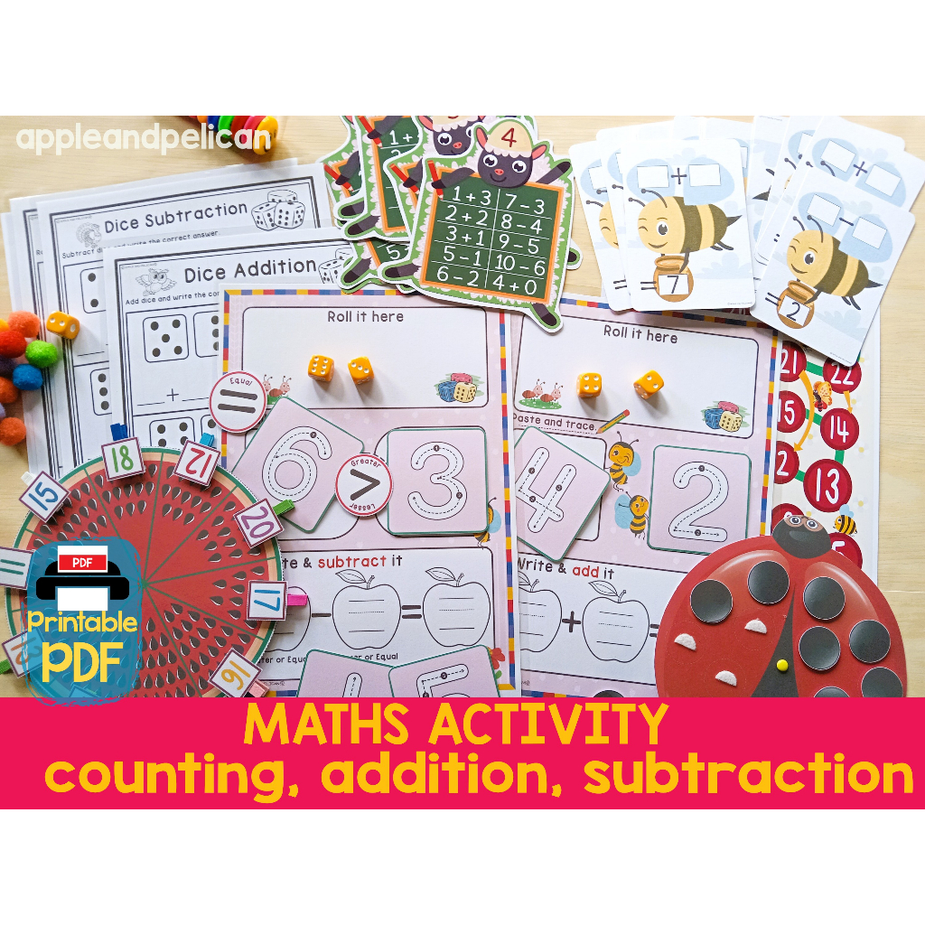 [SOFTCOPY] Preschool Math Worksheet, Addition and Subtraction Busy ...