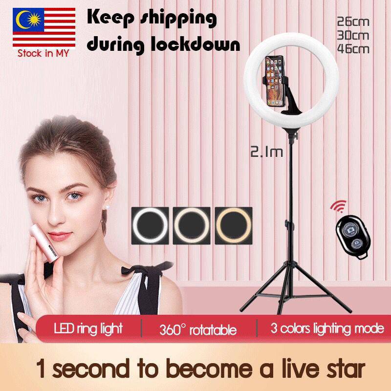 (HIGH QUALITY) Remax CK 01 Selfie Live Stream CK-01 HOLDER WITH RING LIGHT CANTIK | Shopee Malaysia