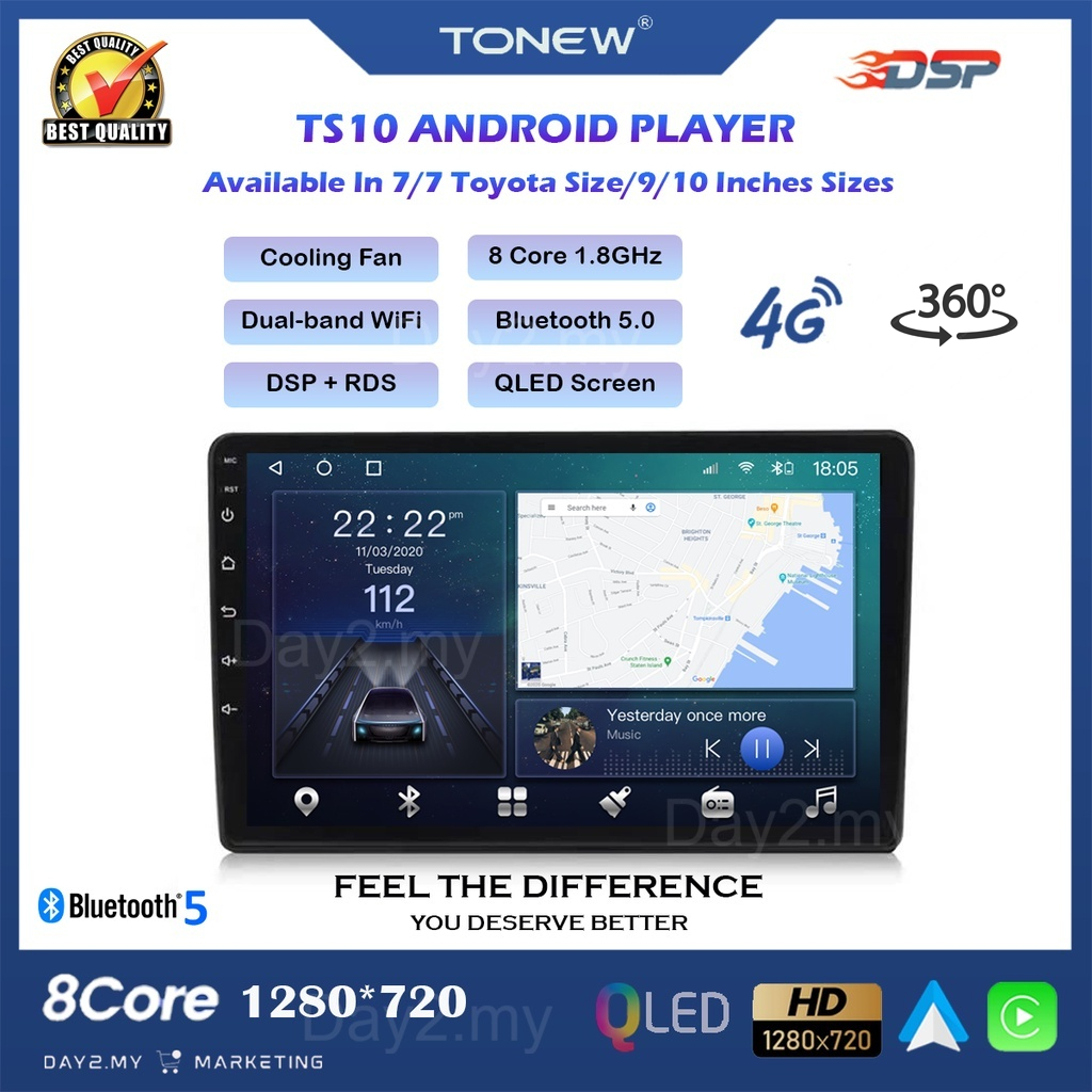 ⚡TS10 Android Player with 360 Panoramic View⚡TS10 4G car universal 9 ...