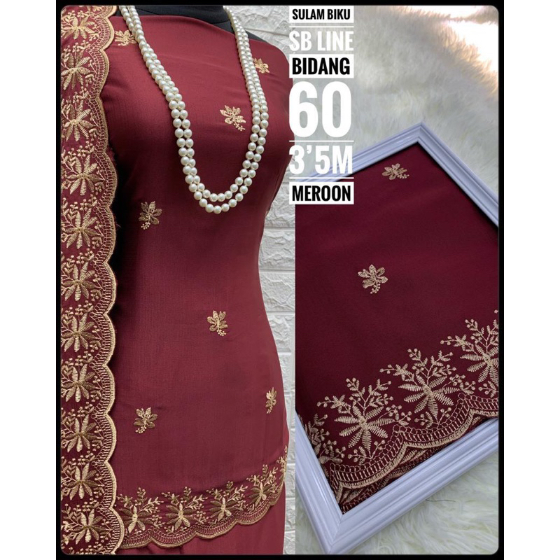 KAIN PASANG SONGKET SULAM BIKU SB LINE EXCLUSIVE / SB LINE SULAM BIKU ...
