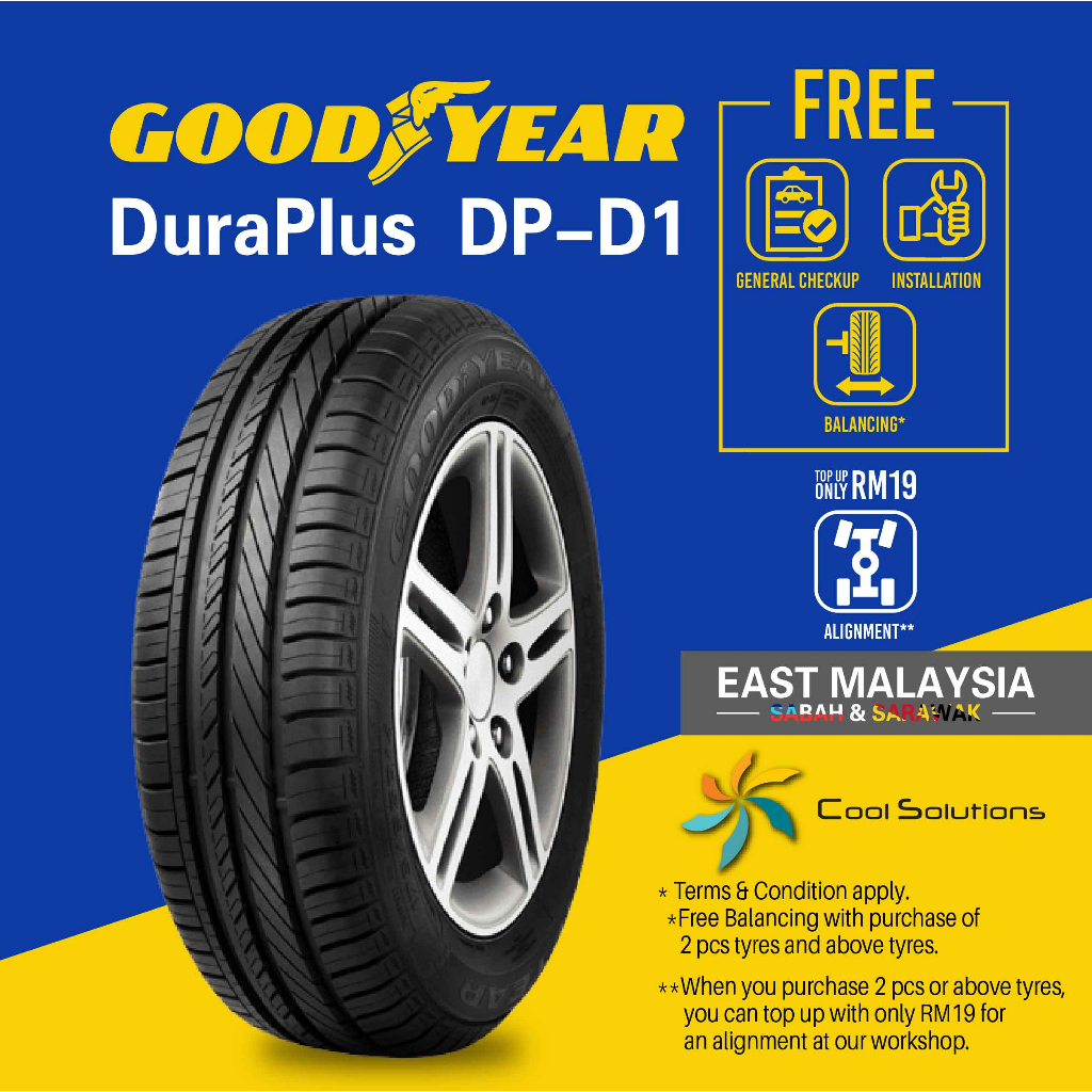GOODYEAR DP-D1- 175/65R14 for Axia / Bezza / Myvi/ Proton Saga BLM/ Proton Wira/ Proton Satria ...