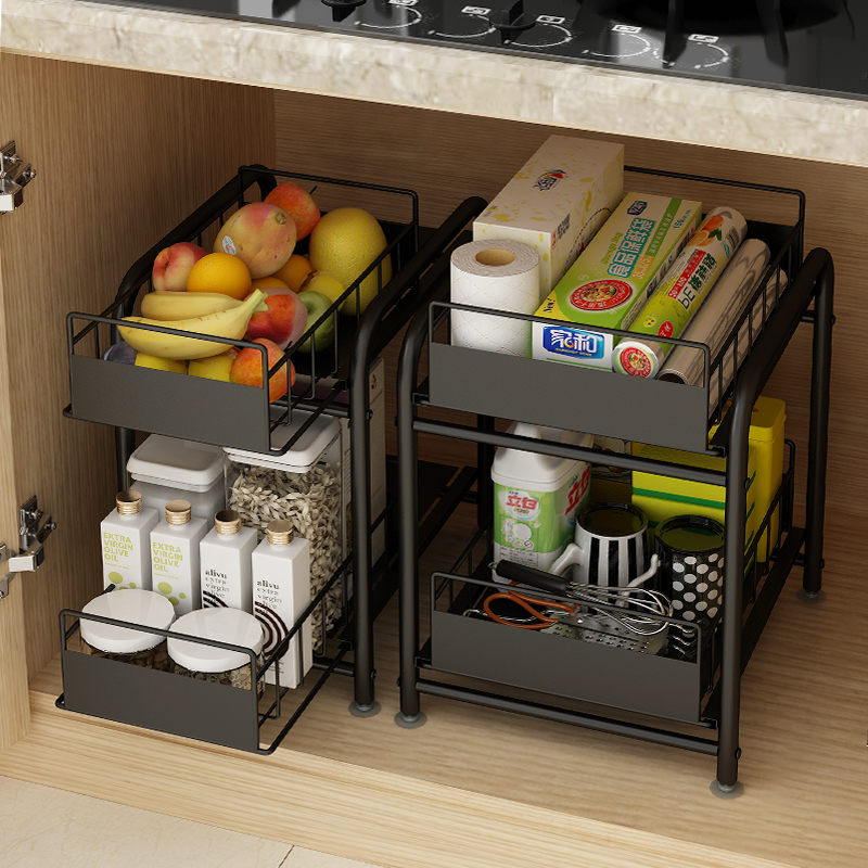 Under Sink Storage Rak Rak Bawah Sinki Kitchen Organizer Drawer Kitchen ...