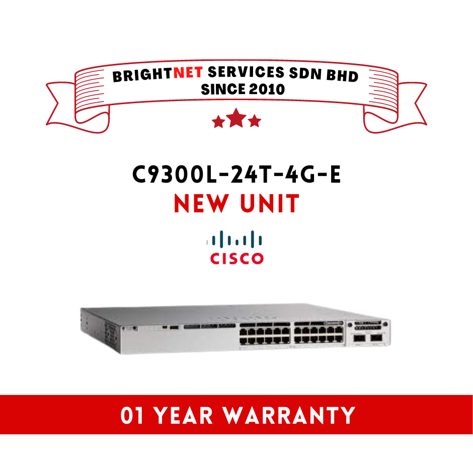 [NEW UNIT] Cisco C9300L-24T-4G-E - Catalyst 9300 24-port fixed uplinks ...