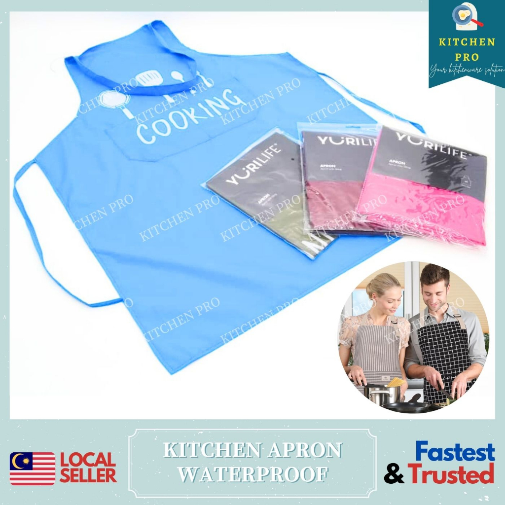 𝐊𝐈𝐓𝐂𝐇𝐄𝐍 𝐏𝐑𝐎 | YURILIFE Kitchen Waterproof Apron With Word Pattern For ...