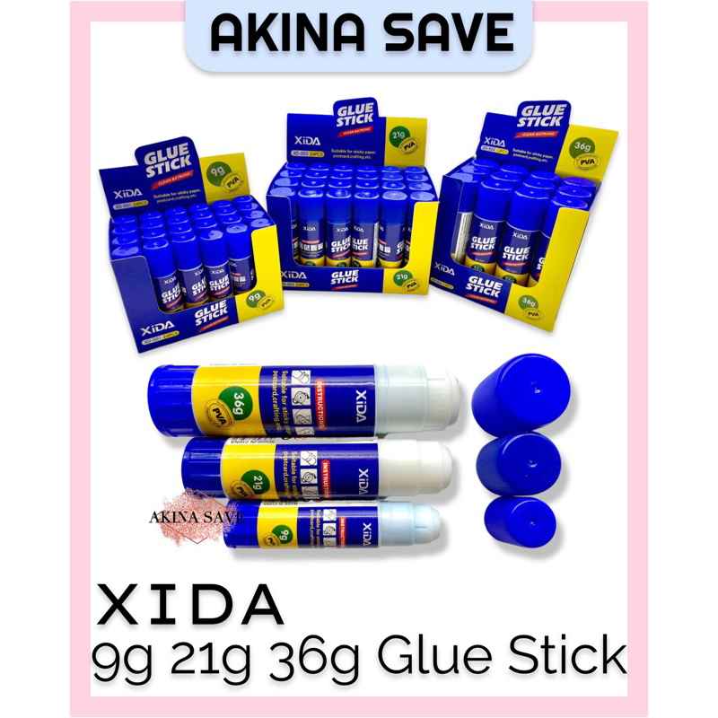 AKINA SAVE XIDA 9g 21g 36g White Glue Stick Gam Putih Paper Kertas ...