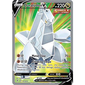 Duraludon V / Full Art / 197/203 / English Evolving Skies (Pokemon TCG ...