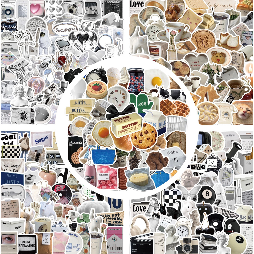 【🇲🇾READY STOCK】 100pcs INS Sticker Retro Sticker 3D Cute Aesthetic ...