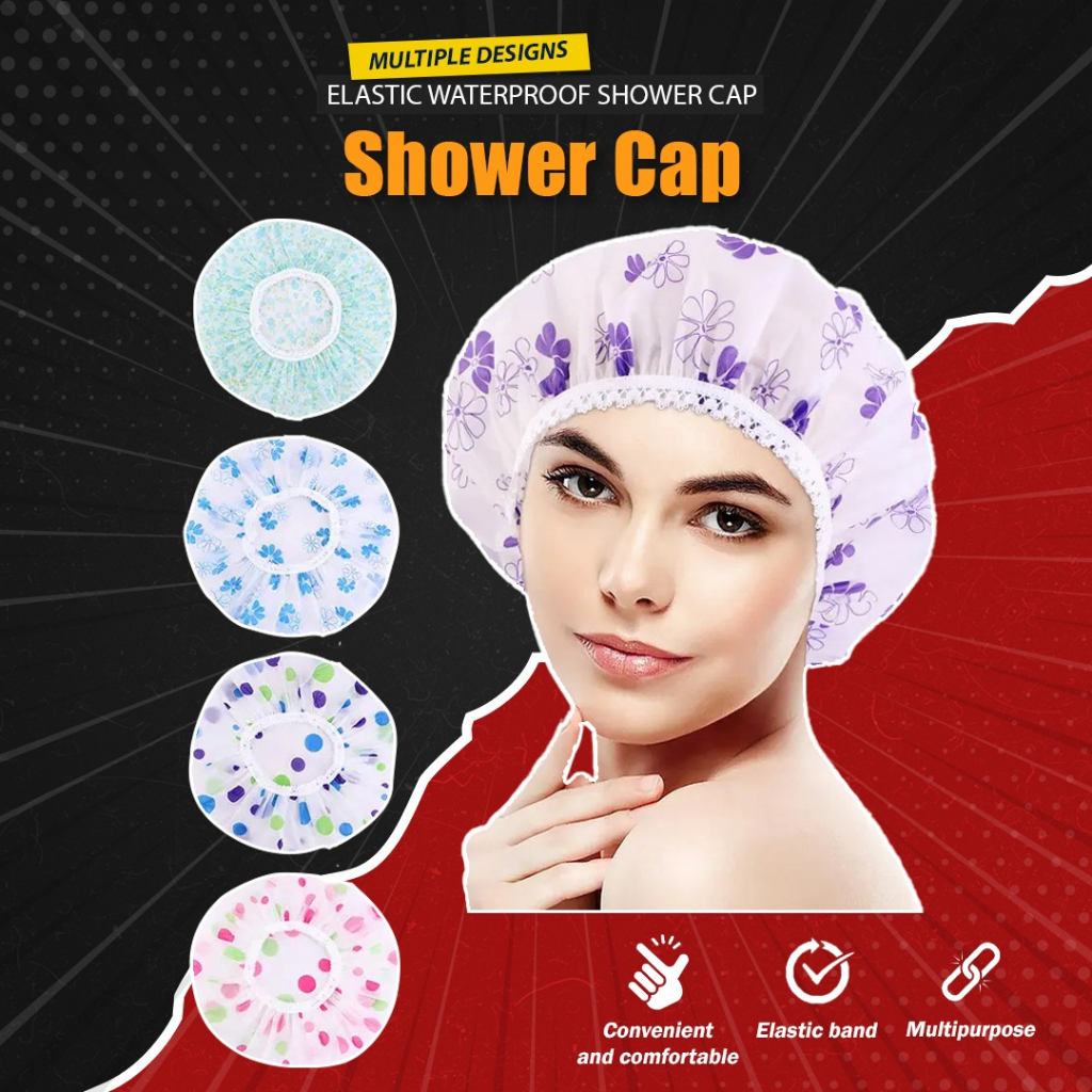 Thickened Waterproof Transparent Shower Cap Environmentally Friendly ...