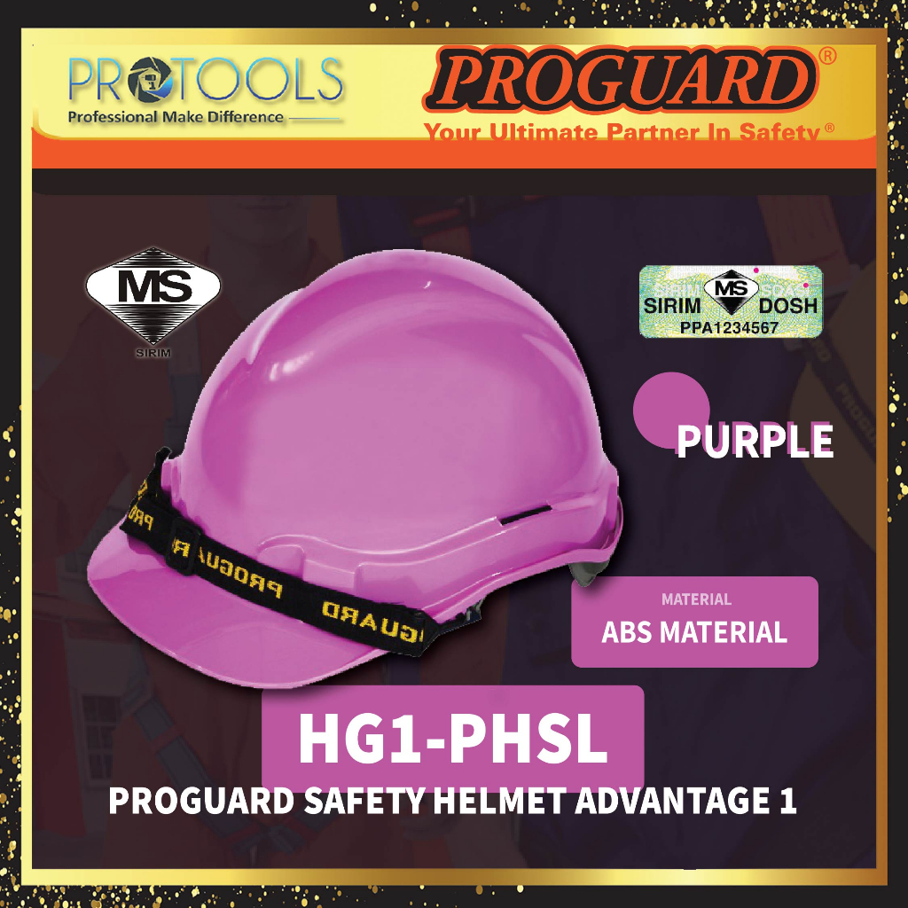 PROGUARD HG1-PHSL ADVANTAGE SAFETY HELMET (SIRIM CERTIFICATED) ABS ...