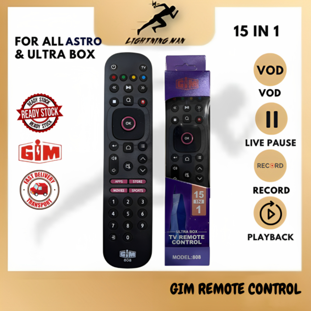 Original GIM 】𝗨𝗟𝗧𝗥𝗔 𝗥𝗘𝗠𝗢𝗧𝗘 𝗖𝗢𝗡𝗧𝗥𝗢𝗟 Replacement 15 in 1 Compatible for ...