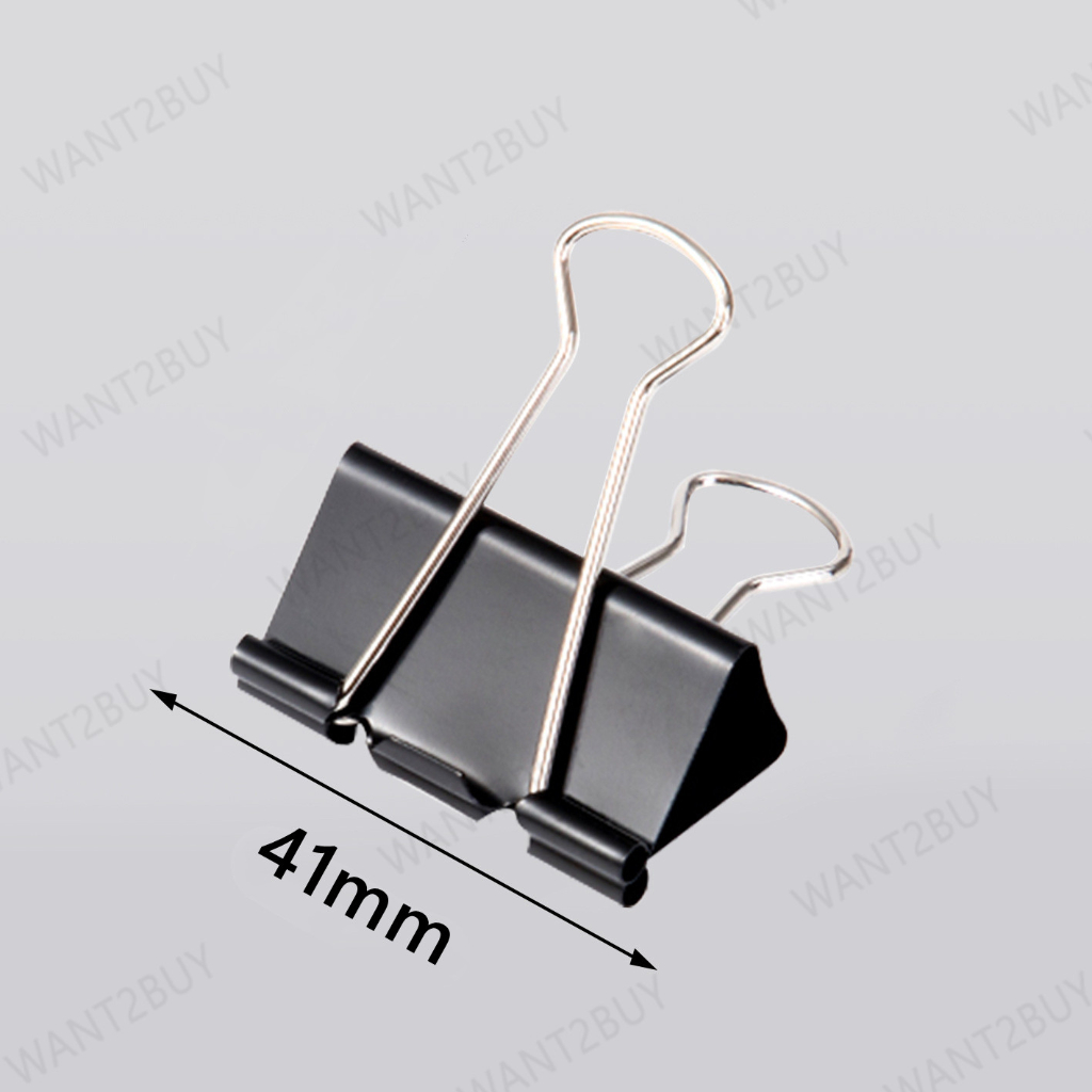 1pcs 19mm 25mm 32mm 41mm 51mm Black Metal Paper Double Clip Bulldog ...