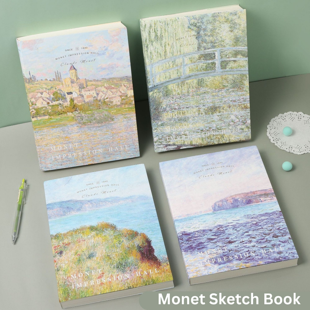 Monet Impression Sketchbook A5 B5 120 Sheets Drawing Book Painting Book ...