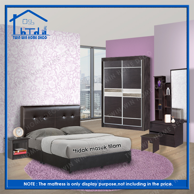 (KL & Selangor)4 Feet Sliding Bedroom Set - 5 Piece Set/Set Bilik Tidur ...