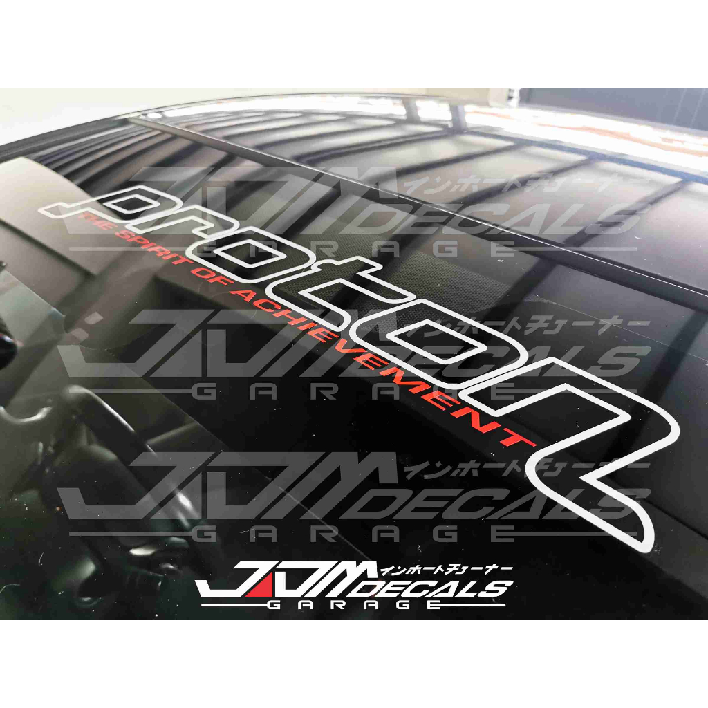 Proton The Spirit of Archievement Car Windscreen Vinyl Sticker | Shopee ...