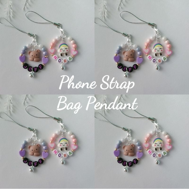 Custom Phone Straps Circle Design With Silver Bell | Shopee Malaysia