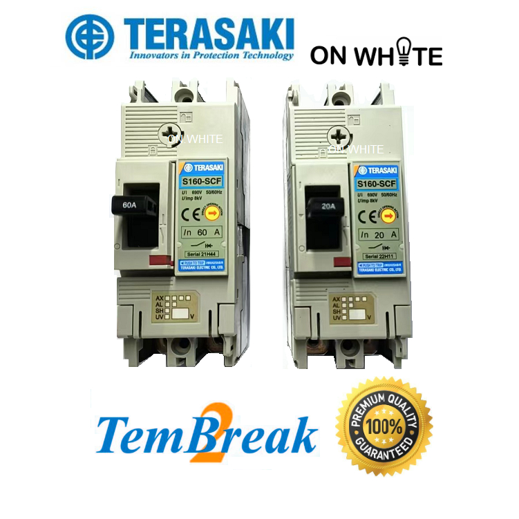 TERASAKI MCCB 20A / 60A 25KA 2P S160-SCF 2P / 2POLE | Shopee Malaysia