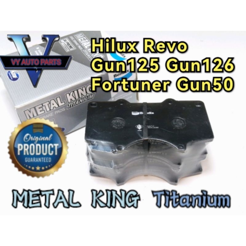 Bendix Metal King Disc Brake Pad Toyota Hilux Revo Gun125 Gun126 ...