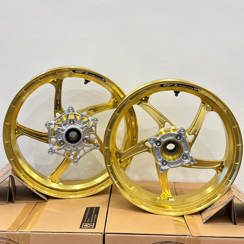 Original MFZ RACING XMAX Forged Sport Rim Aluminium Wheels GOLD COLOUR ...