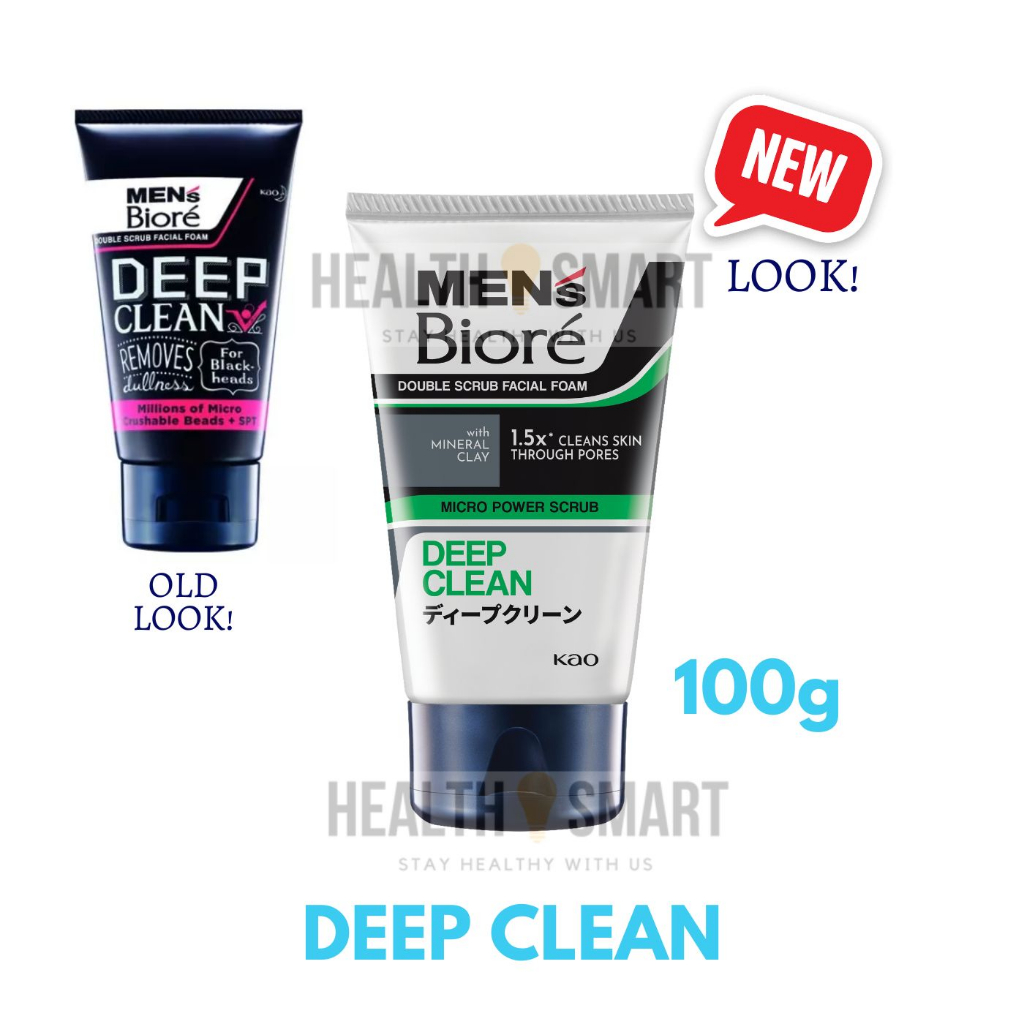 Biore Men Double Scrub Facial Foam / Oil Balance [ Acne / Bright Clean ...
