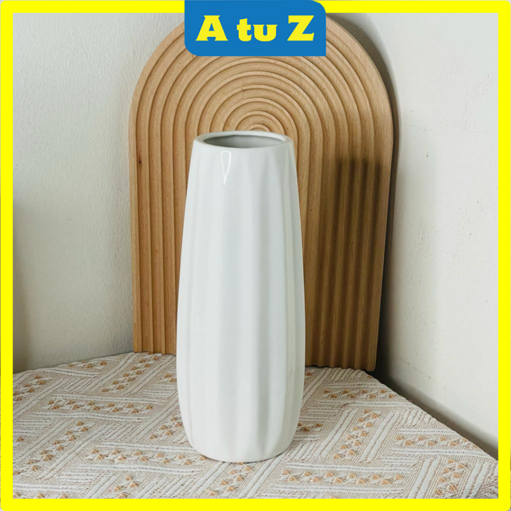 AtuZ White Vase Ceramic Flower Nordic Style Home Decoration Aesthetic ...