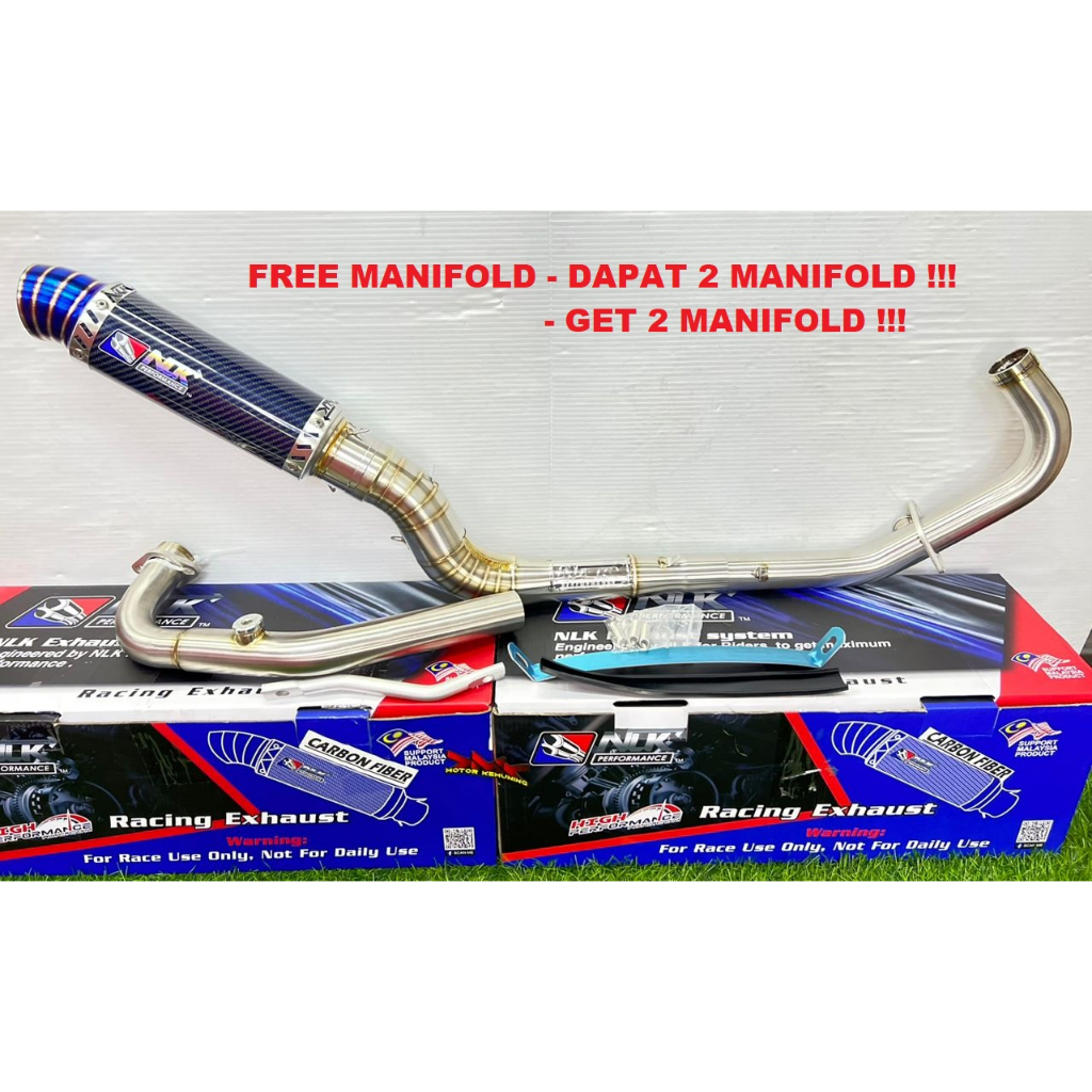 💥FREE MANIFOLD💥NLK PERFORMANCE EKZOS OPEN CARBON FIBER BIRU Y15ZR 35MM ...