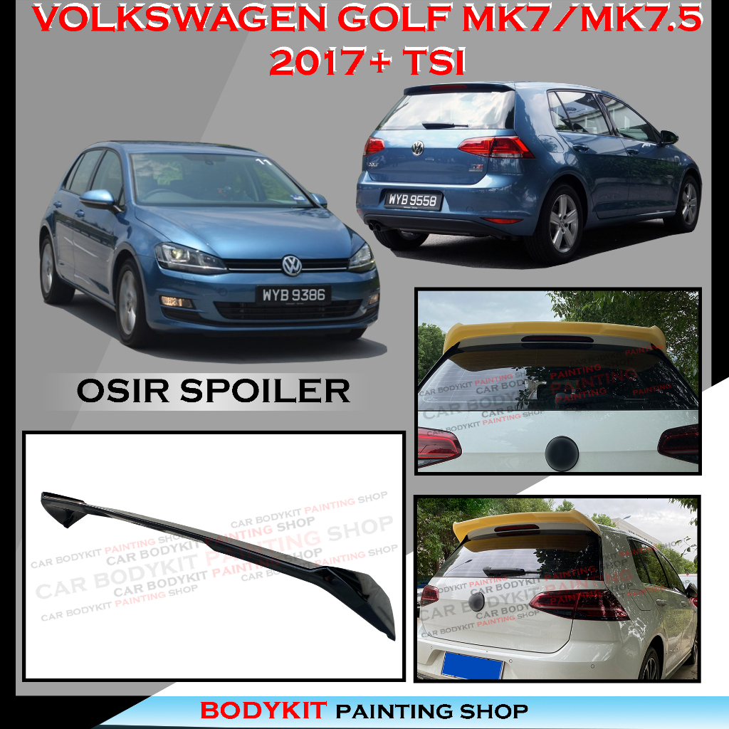 VOLKSWAGEN GOLF 7 MK7 2017+ TSI ORIS STYLE REAR ROOF SPOILER LIP WITH ...