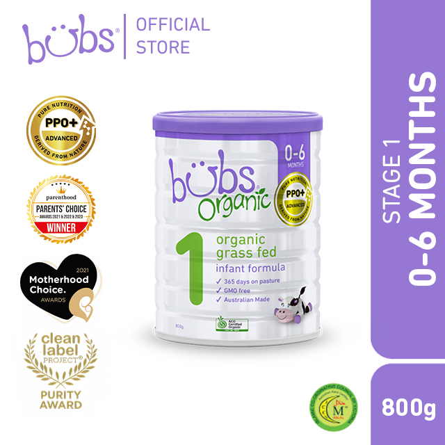 Bubs® Organic Grass Fed Cow Milk Stage 1 800G (0-6 months) | Shopee ...