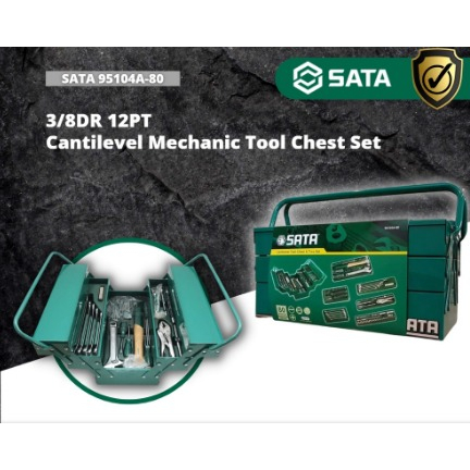 SATA 95104A-80FM Cantilevel Mechanic Tool Chest Set (mm) 3/8DR 6PT ...
