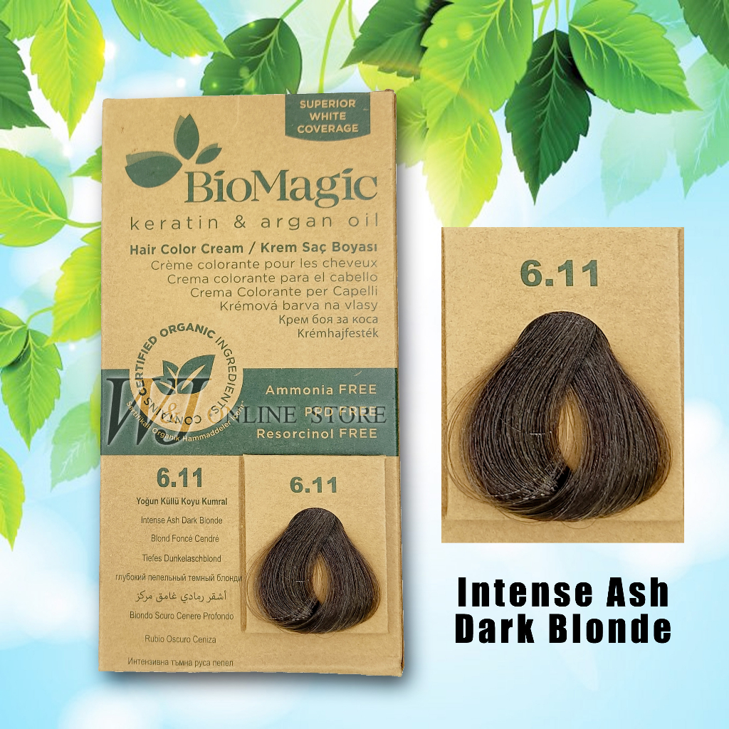 BIOMAGIC 100% Organic Hair Colour Cream Kit | Cover Gray Hair | Keratin ...