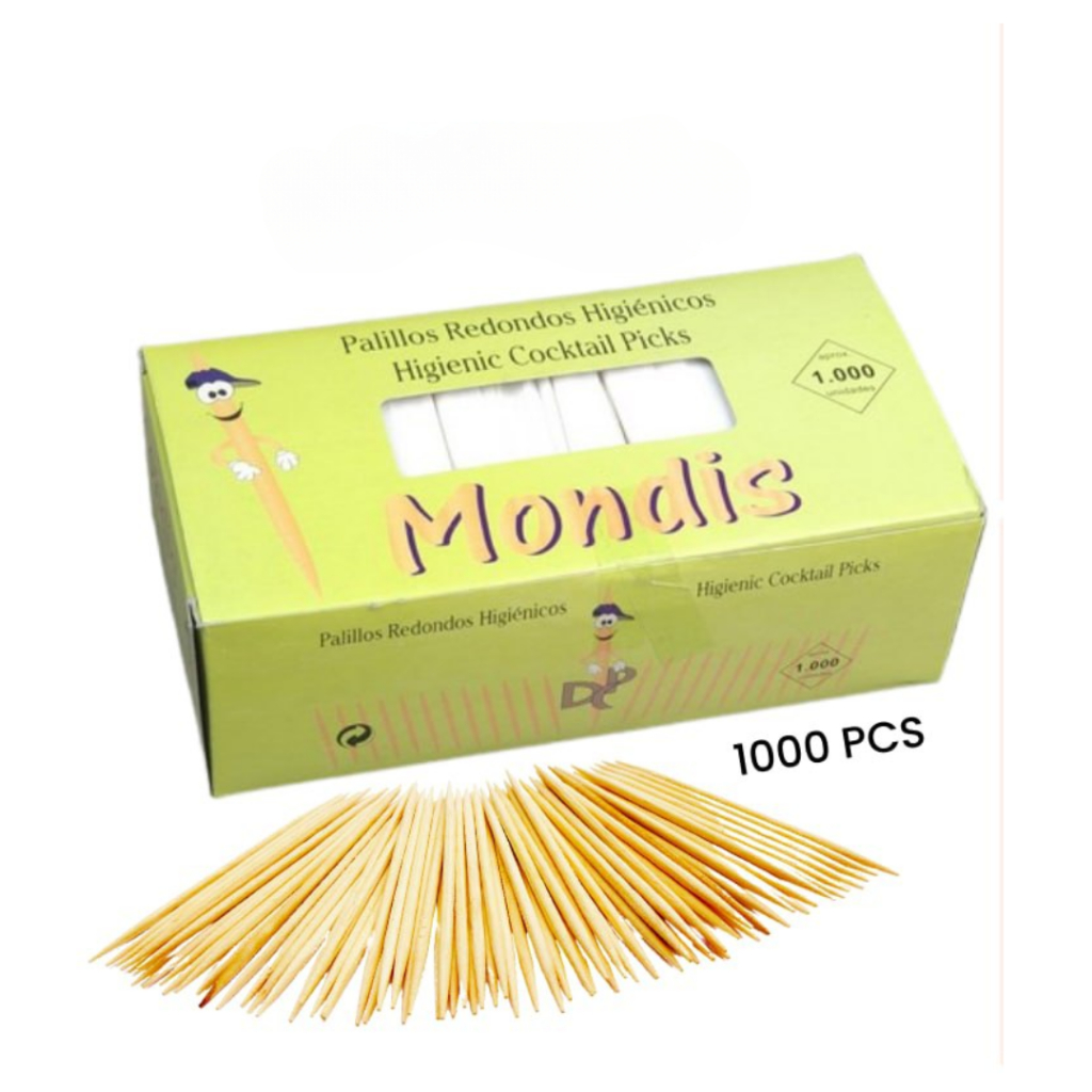 1000pcs Individually wrapped Bamboo Toothpick Disposable Fruit Sticks ...