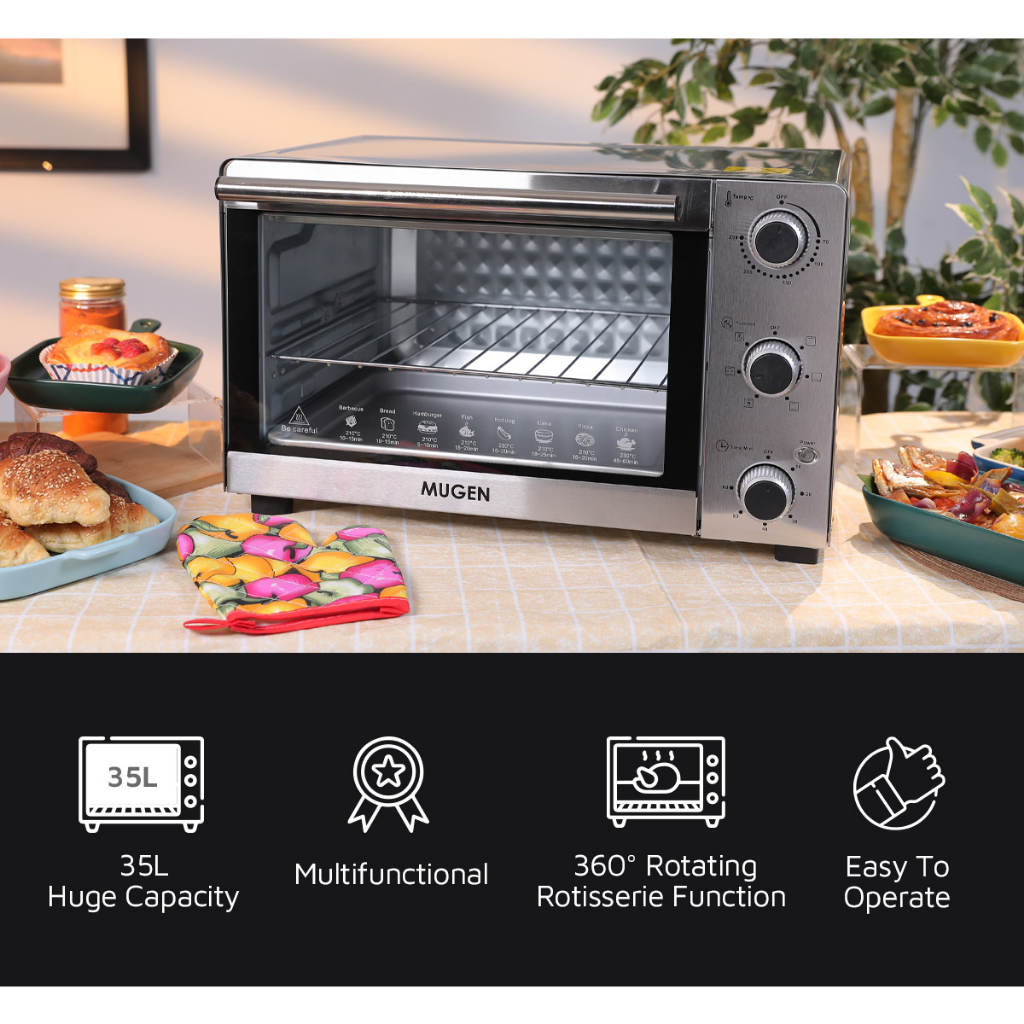 MUGEN Electric Stainless Steel Oven (35L) | Shopee Malaysia