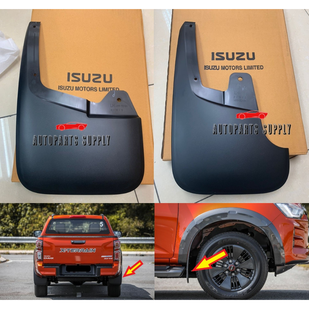 ORIGINAL ISUZU DMAX D-MAX 2021- 2023 MUD FLAPS SPLASH GUARD RH LH ...