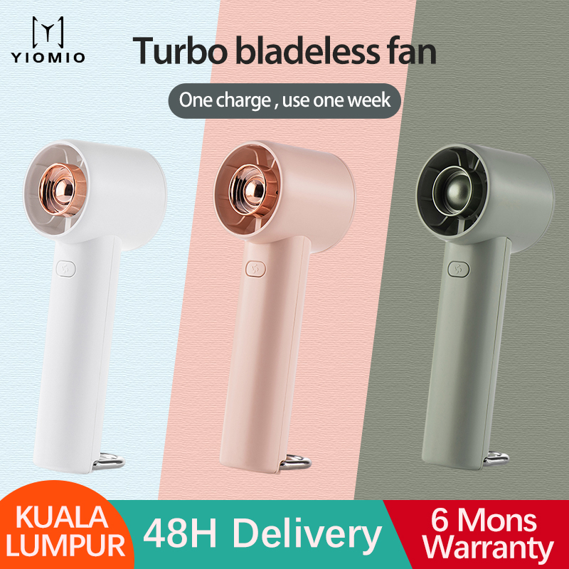 YIOMIO Rechargeable Mini Fan Leafless Portable desk Electric Fan 3 ...