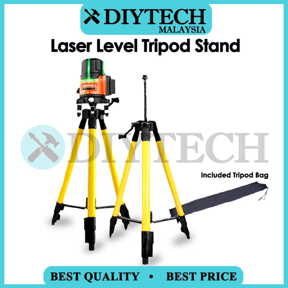 DIYTECH Laser Level Tripod Stand Laser Leveling Adjustable Tripod Stand ...