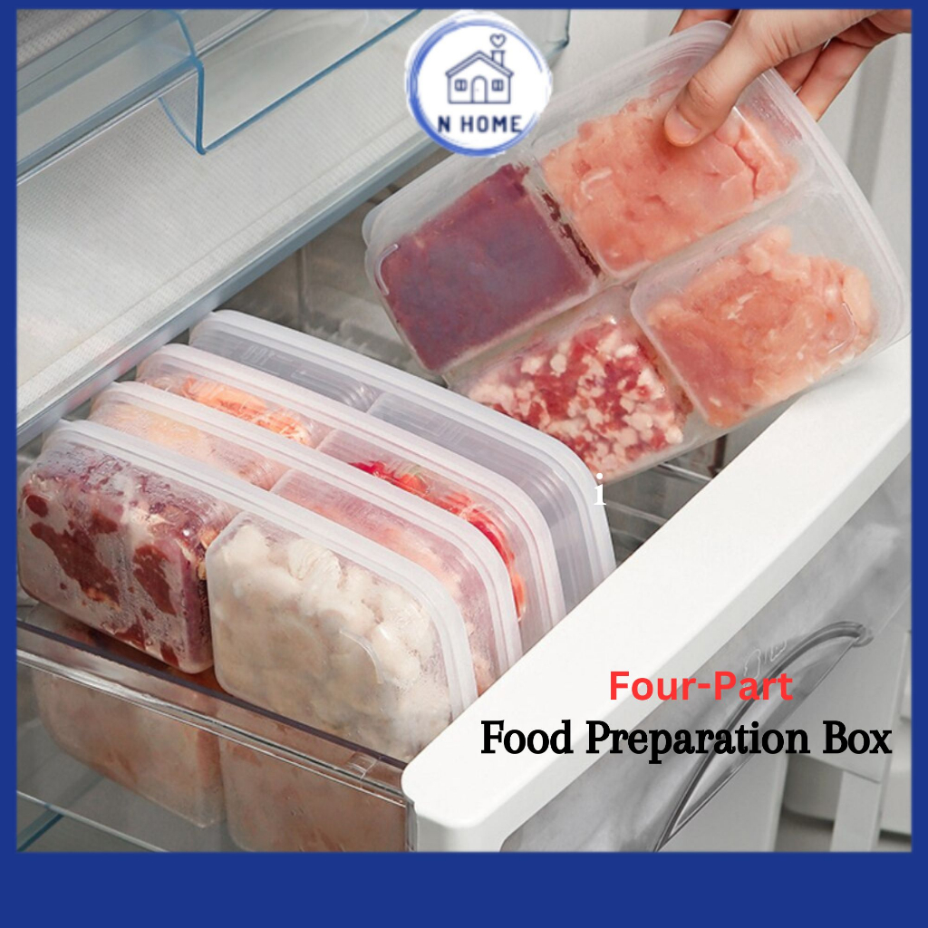 NHOME Refrigerator Freezer Plastic Storage Box Food Containers With Lid ...