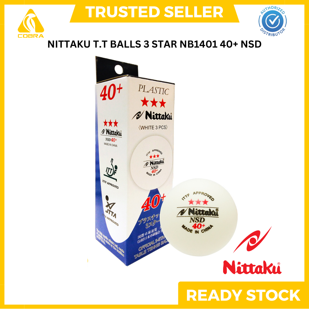 Nittaku 3-Star 40+ NSD Table Tennis Balls (NB1401) | Shopee Malaysia