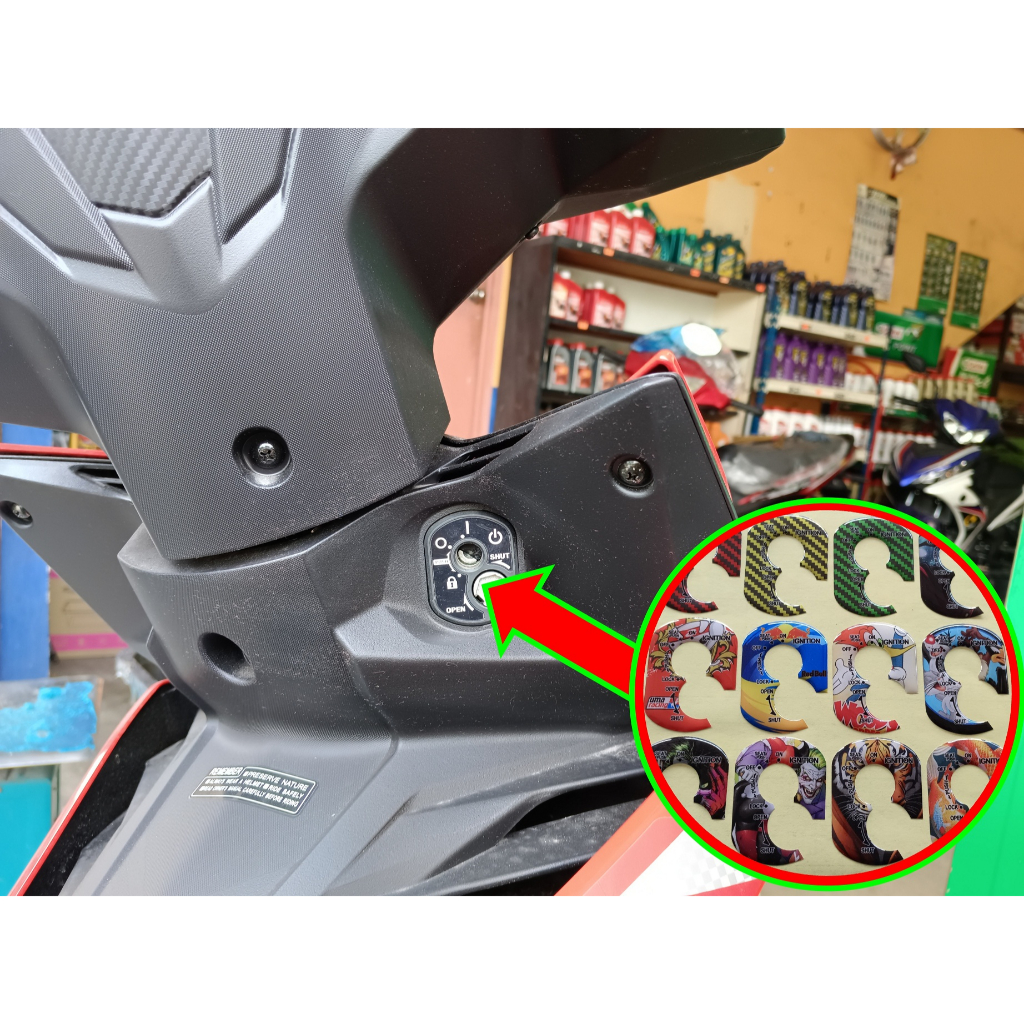 Sticker Timbul Honda Main Switch Sticker Ignition Key Epoxy Rsx150/Dash ...