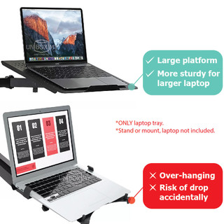 Solid Steel VESA Laptop Tray Mesh Notebook Holder Laptop Mount vesa ...