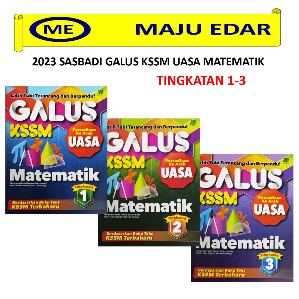 2023 SASBADI GALUS KSSM UASA MATEMATIK / SAINS TINGKATAN 1/2/3 | Shopee ...