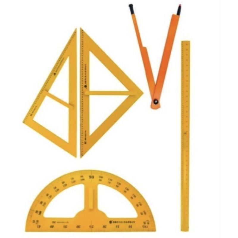 [Ready Stock] Geometry Set Giant Rulers Plastic (Giant sized classroom ...