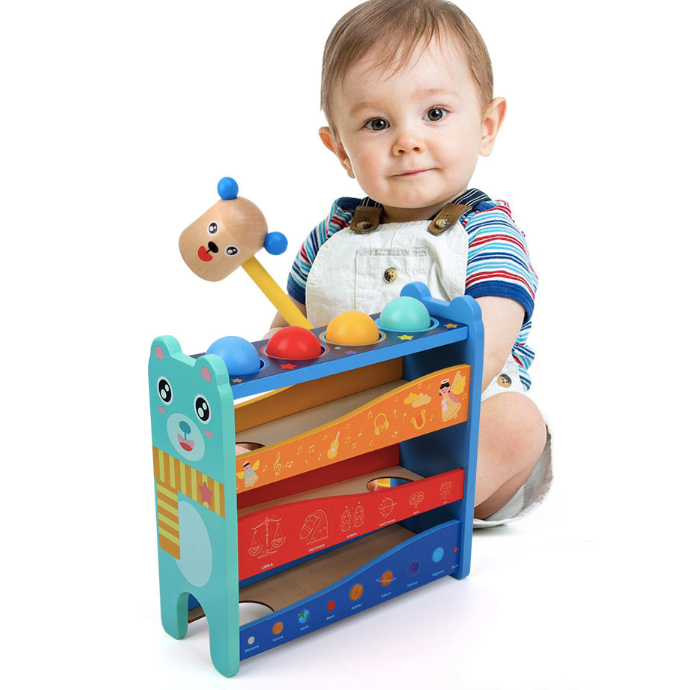 Wooden Race Ball Ramp Track Early Developmental Funny for Fine Motor ...