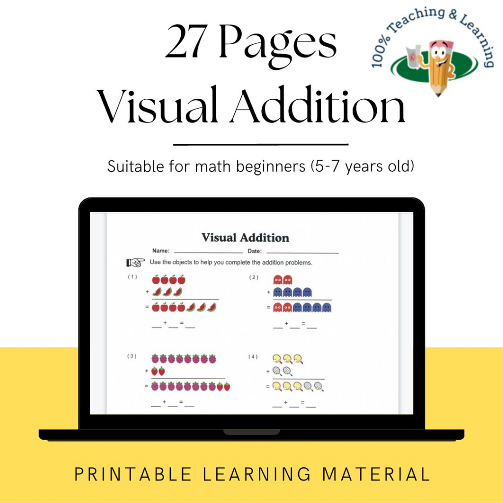 Mathematics visual addition worksheet | Shopee Malaysia