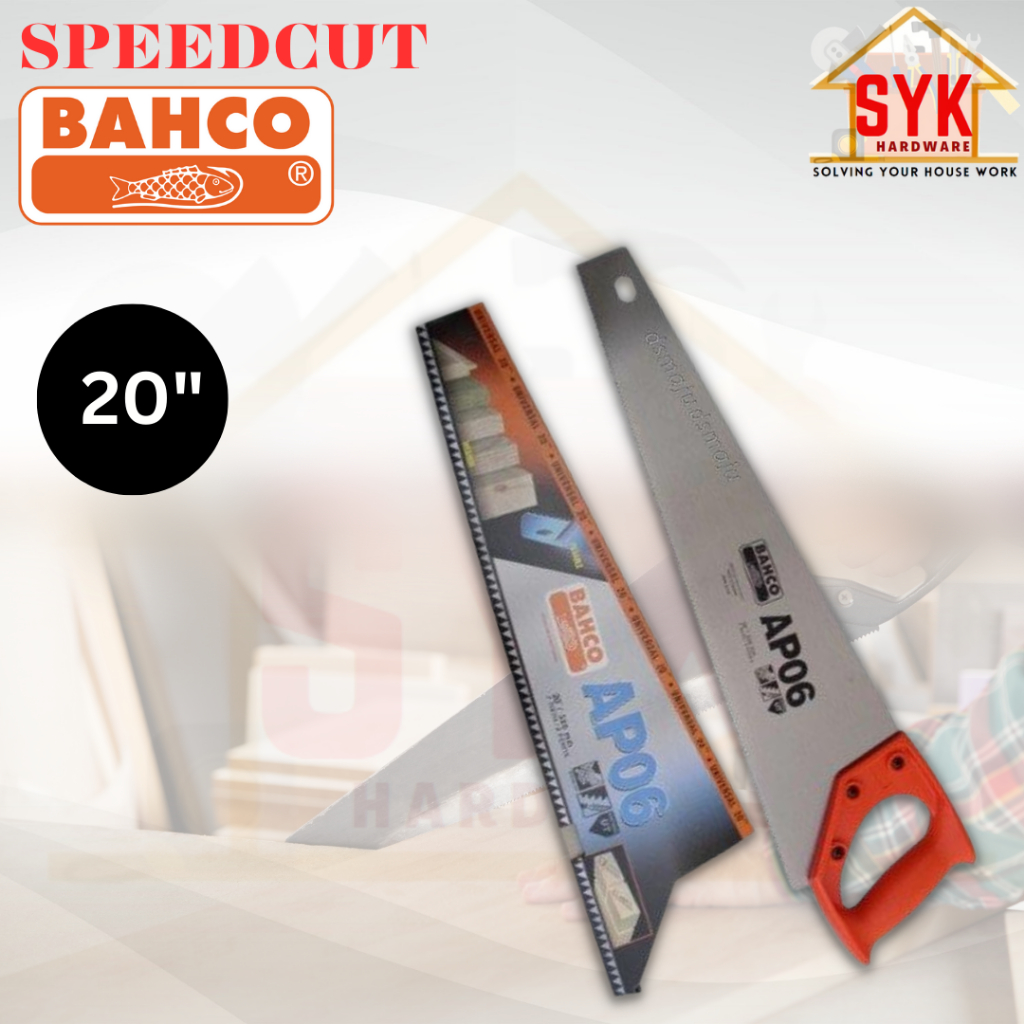 SYK Speedcut Bahco Wood Handsaw Wood Plywood Cutting Saw Gergaji ...