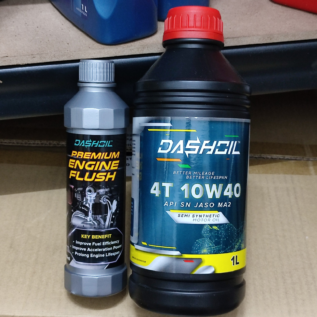 Fast Ship Out Combo DashOil Engine Flush 4T 10W 40 Semi Synthetic ...