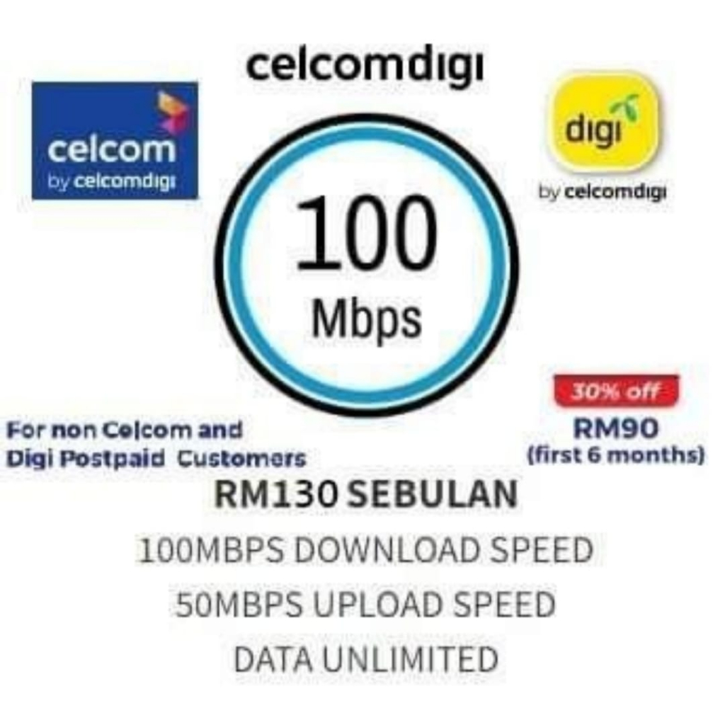 CELCOMDIGI HOME FIBRE PLAN | Shopee Malaysia
