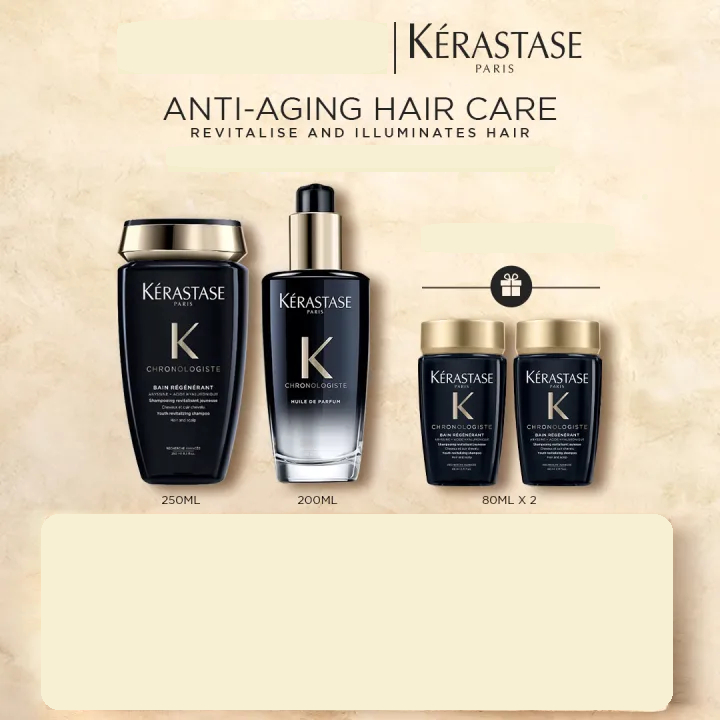 Kérastase Anti-Aging Ritual (Chronologiste Shampoo 250ml + Parfum 100ml ...