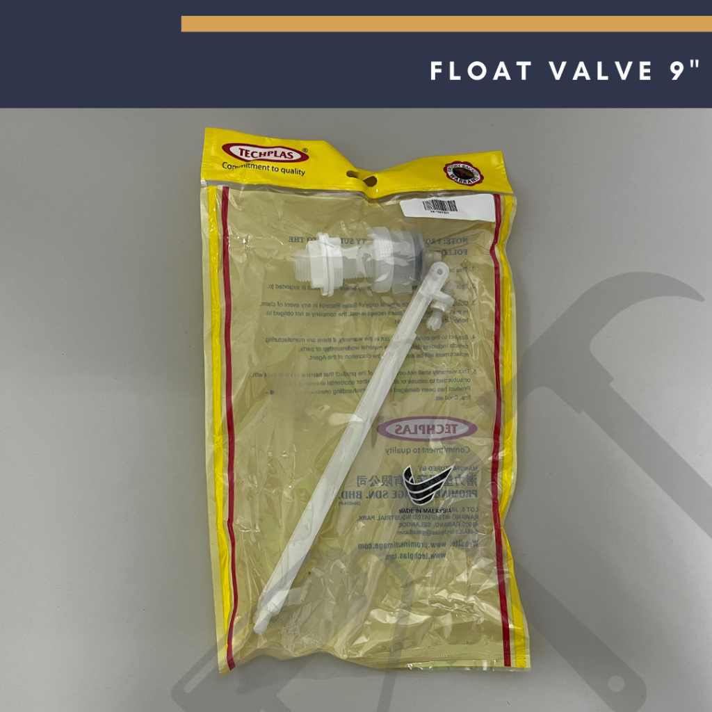 Techplas PVC Float Valve 7", 9" | Pelampung Bola Tangki Tandas | Rubber ...